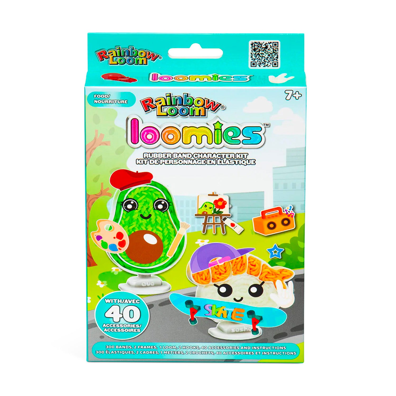Set of 2 Loomies Rainbow Loom Rubber Band Characters - Food ...