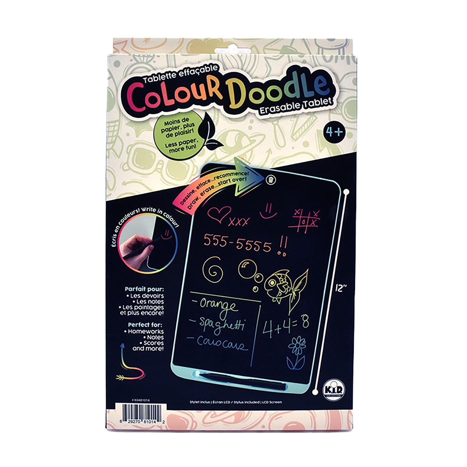 Colour Doodle Erasable Tablet - 12 in. &VerticalLine; DeSerres