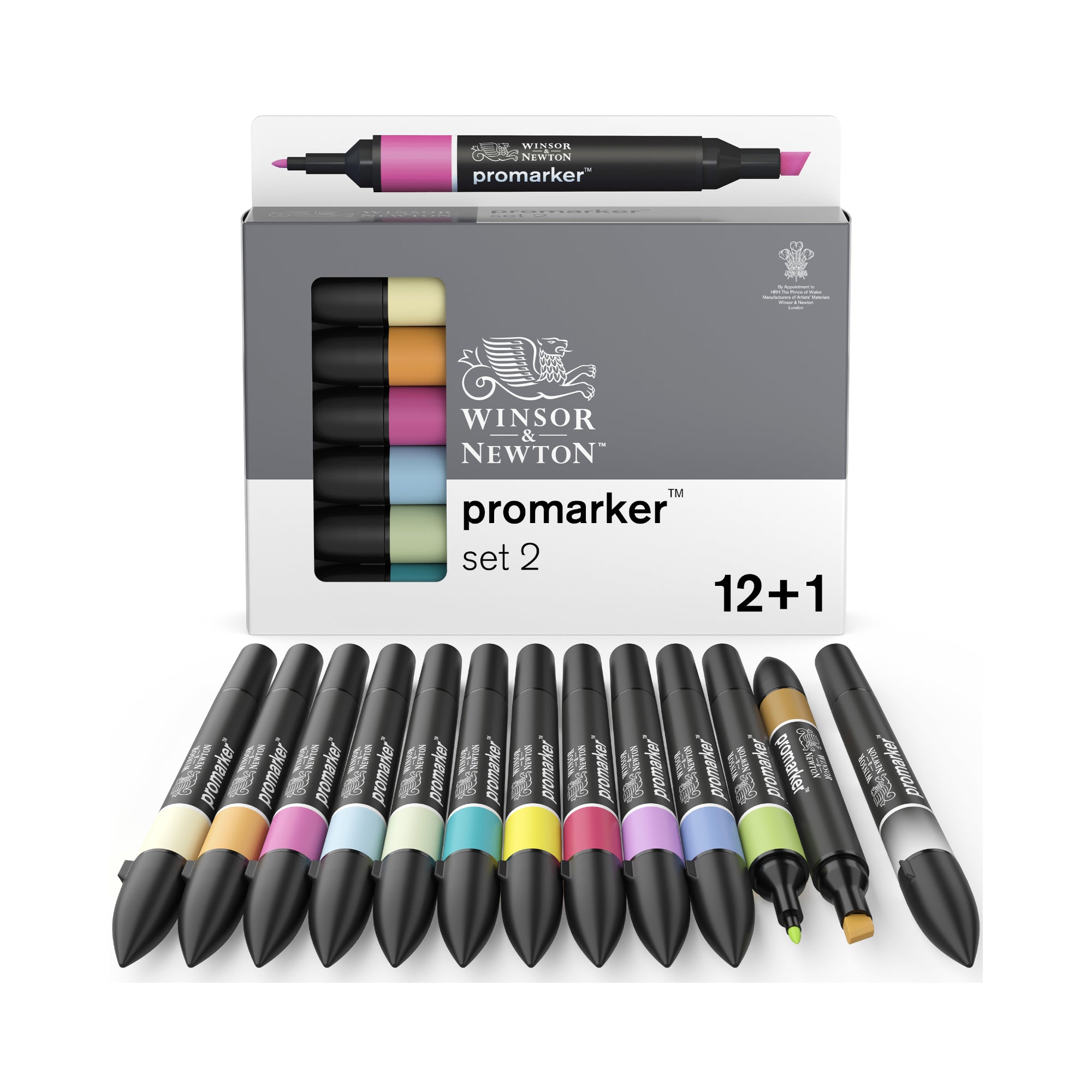 13-Piece Double-Tip Promarker Marker Set in Assorted Colors - Bullet a ...