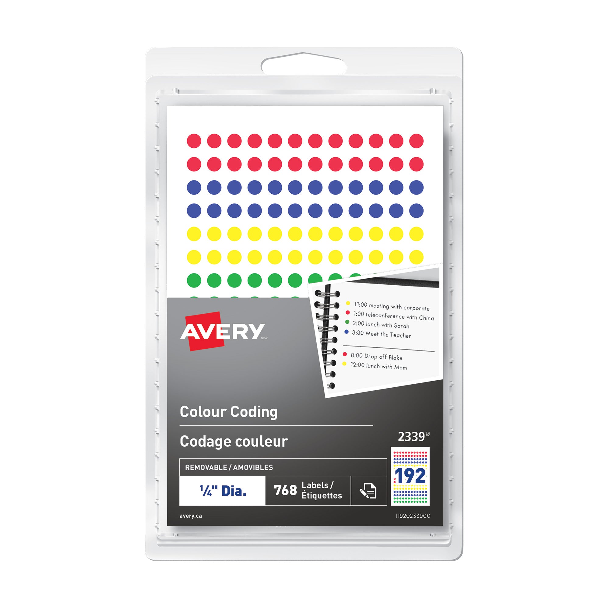 768-Pack Colour Coding Labels - Assorted &VerticalLine; DeSerres