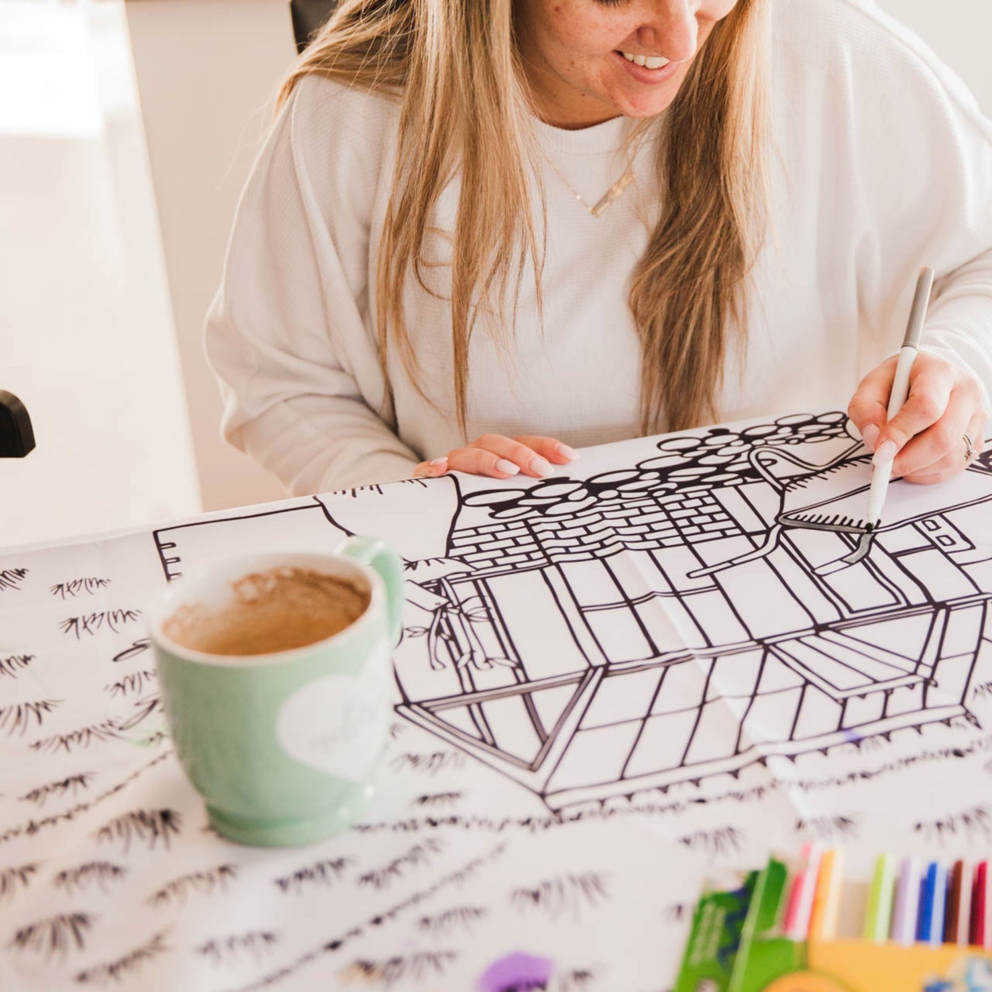 Educational Colouring Tablecloth - Landscape &VerticalLine; DeSerres