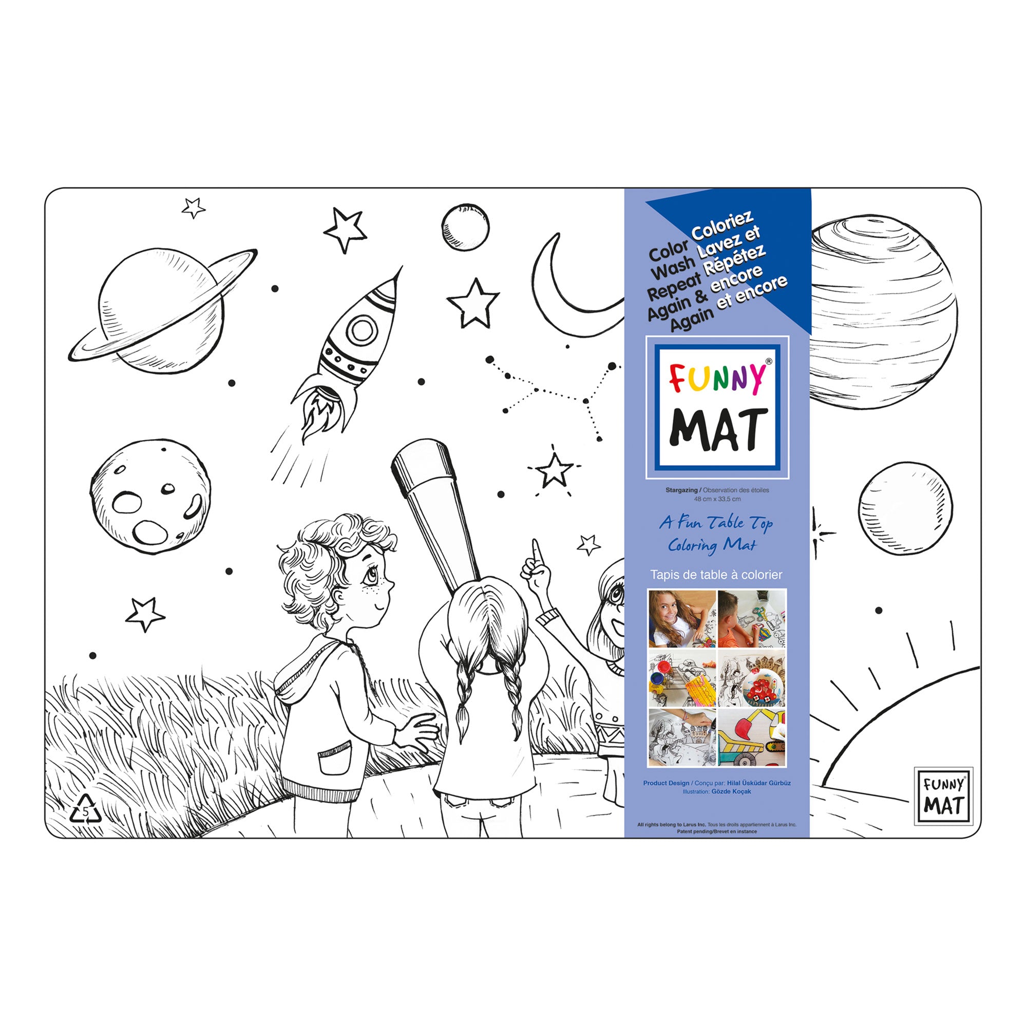 Funny Mat Colouring Placemat - Stargazing &VerticalLine; DeSerres