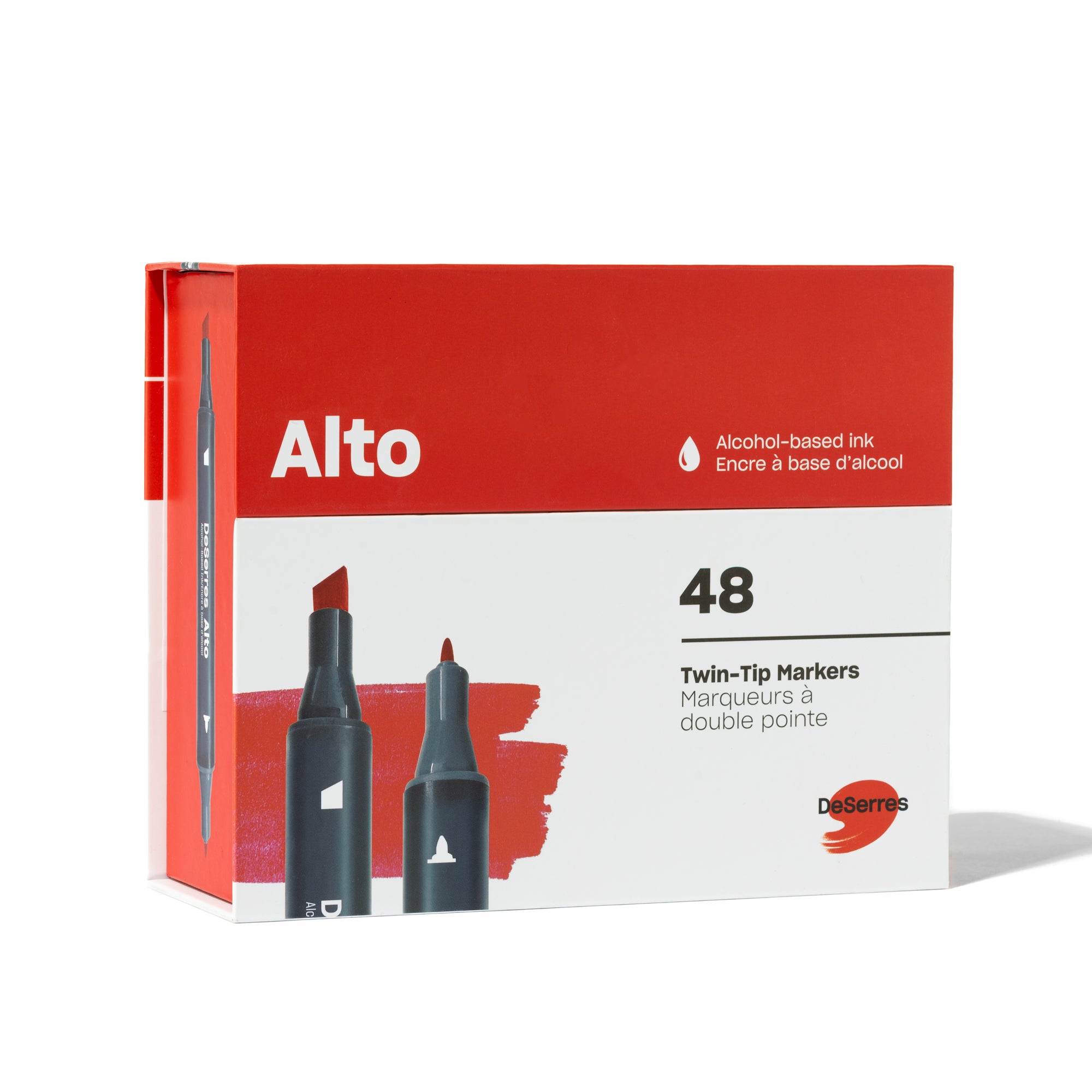 48-Pack Alto Double-Ended Markers Set, Basic Colours - Chisel and Fine ...