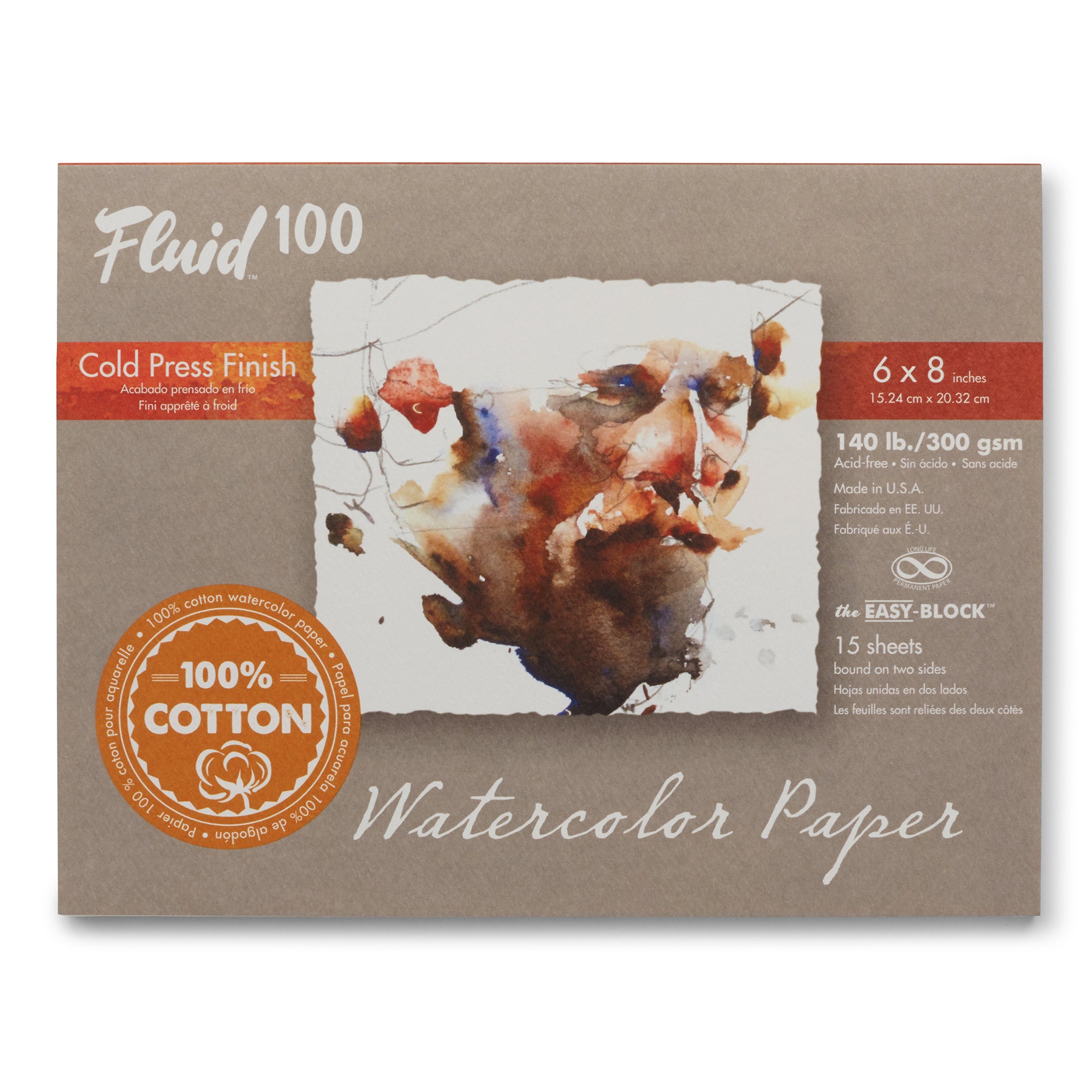 Fluid 100 Watercolour Block - Cold Press &VerticalLine; DeSerres