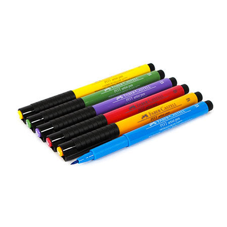 Pitt Artist Pens - 6 basic colours &VerticalLine; DeSerres