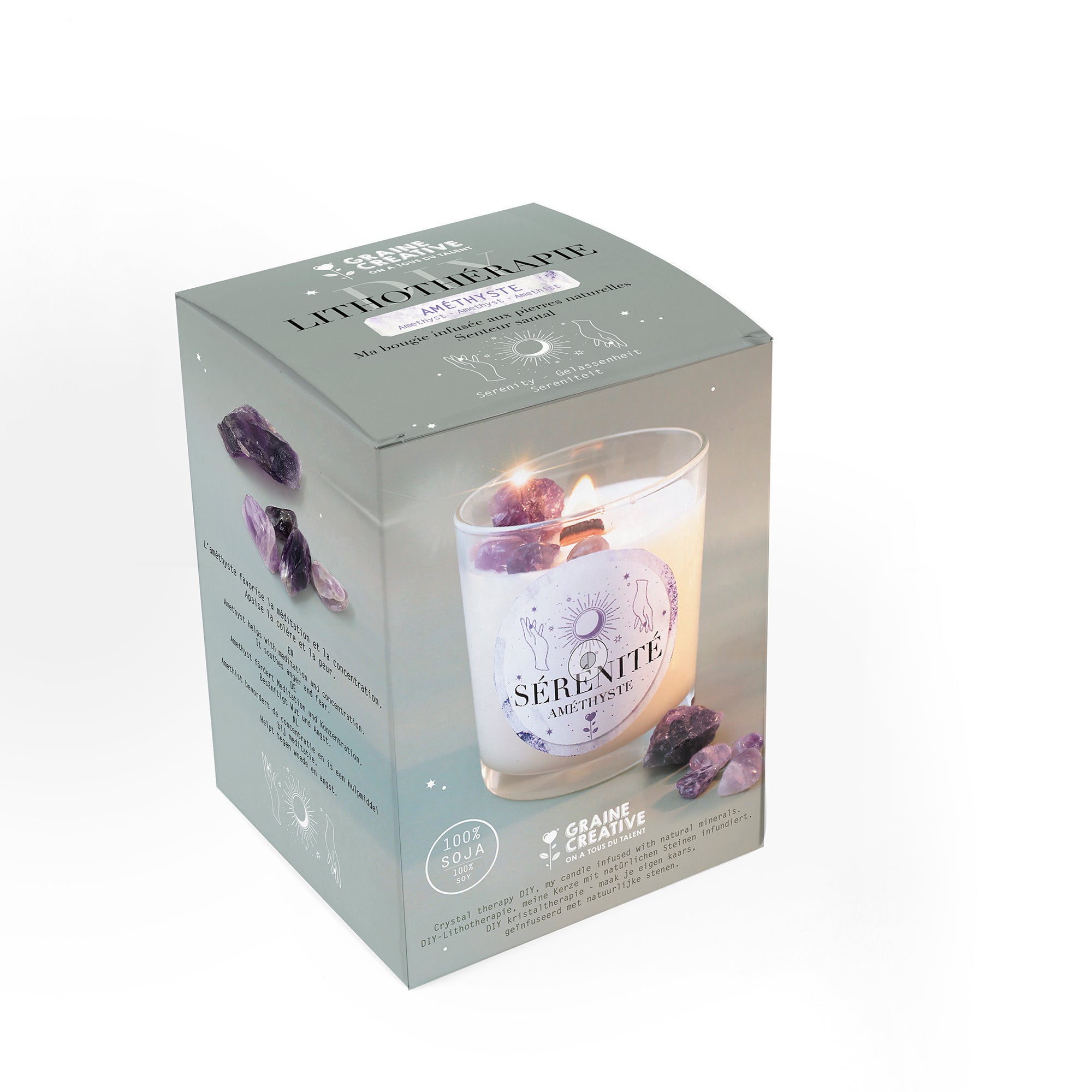 DIY Lithotherapy Candle Kit - Amethyst &VerticalLine; DeSerres