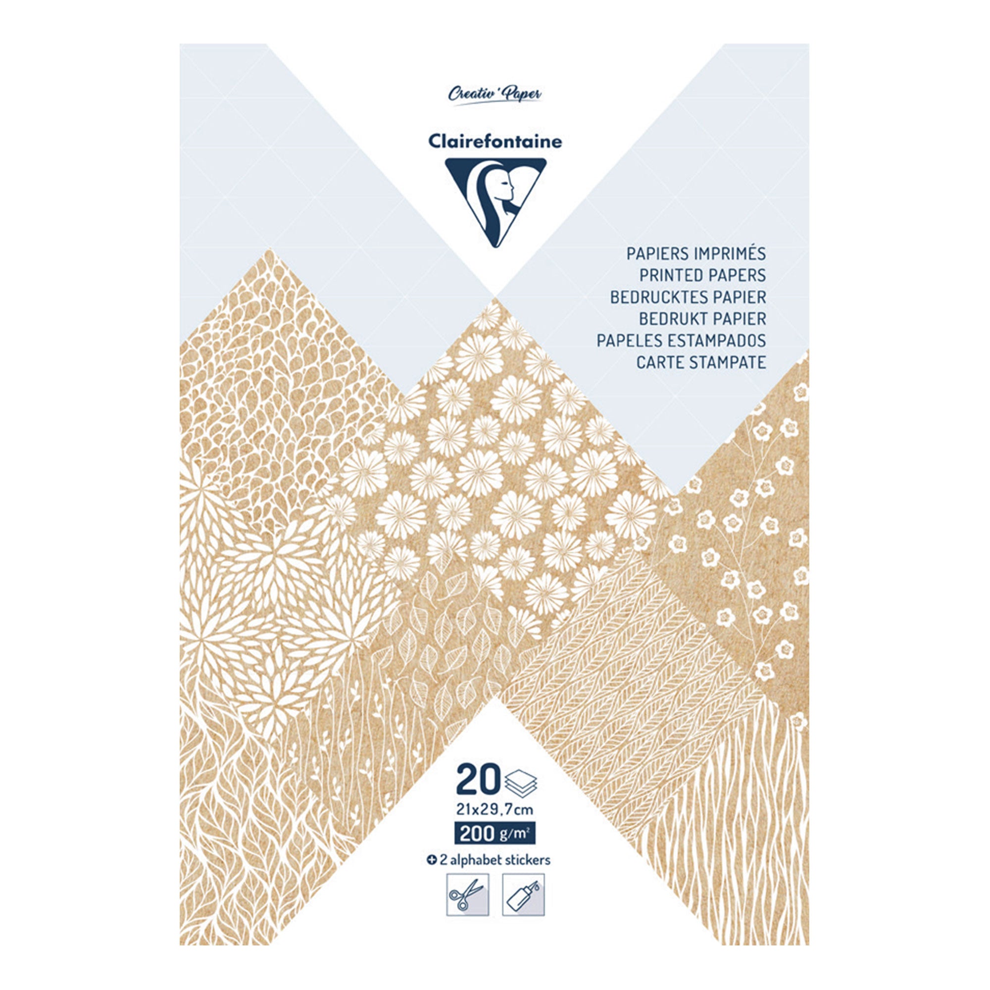 A4 Printer Paper Pad - Floral Kraft &VerticalLine; DeSerres