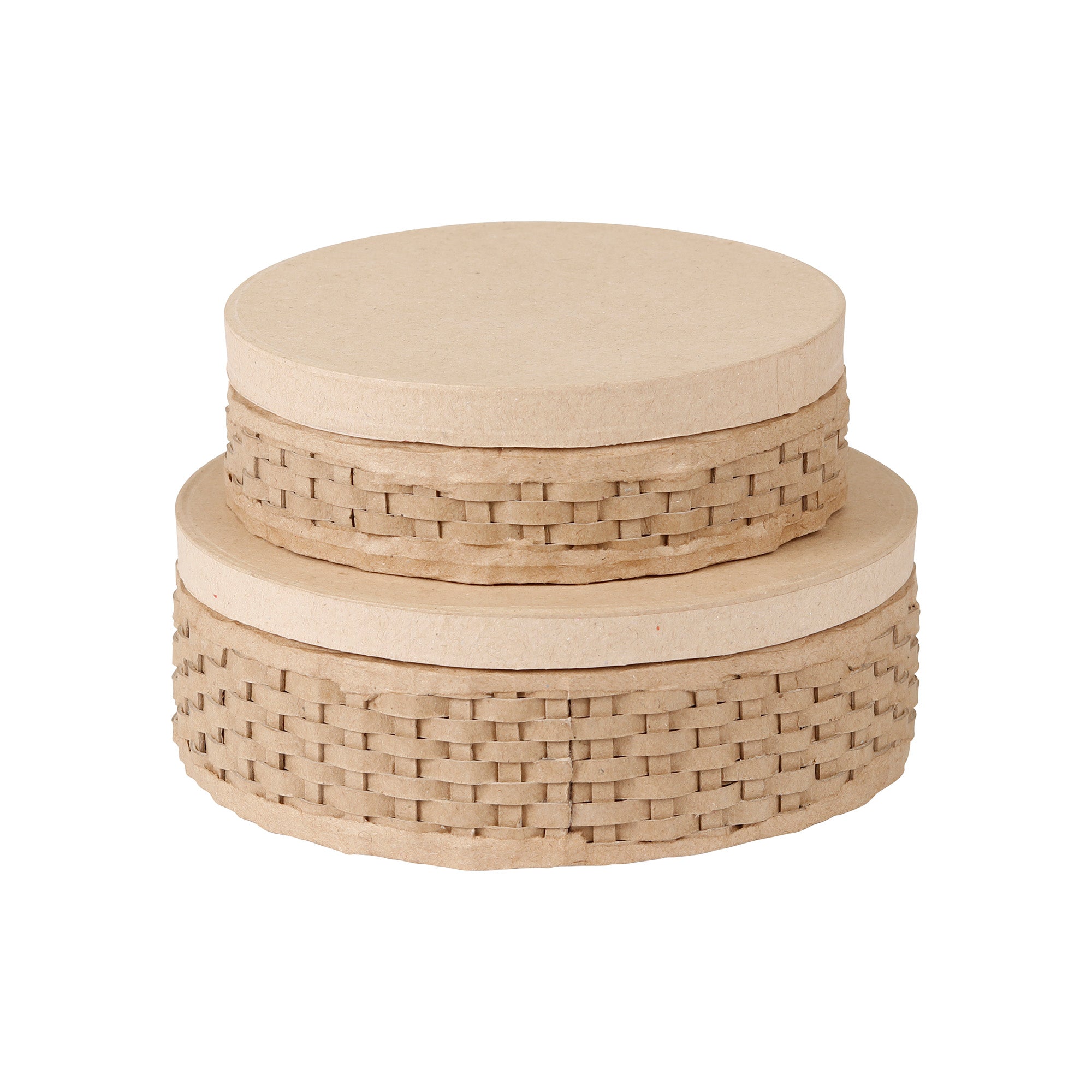 2-Pack Papier-Mâché Braided Baskets - Round &VerticalLine; DeSerres