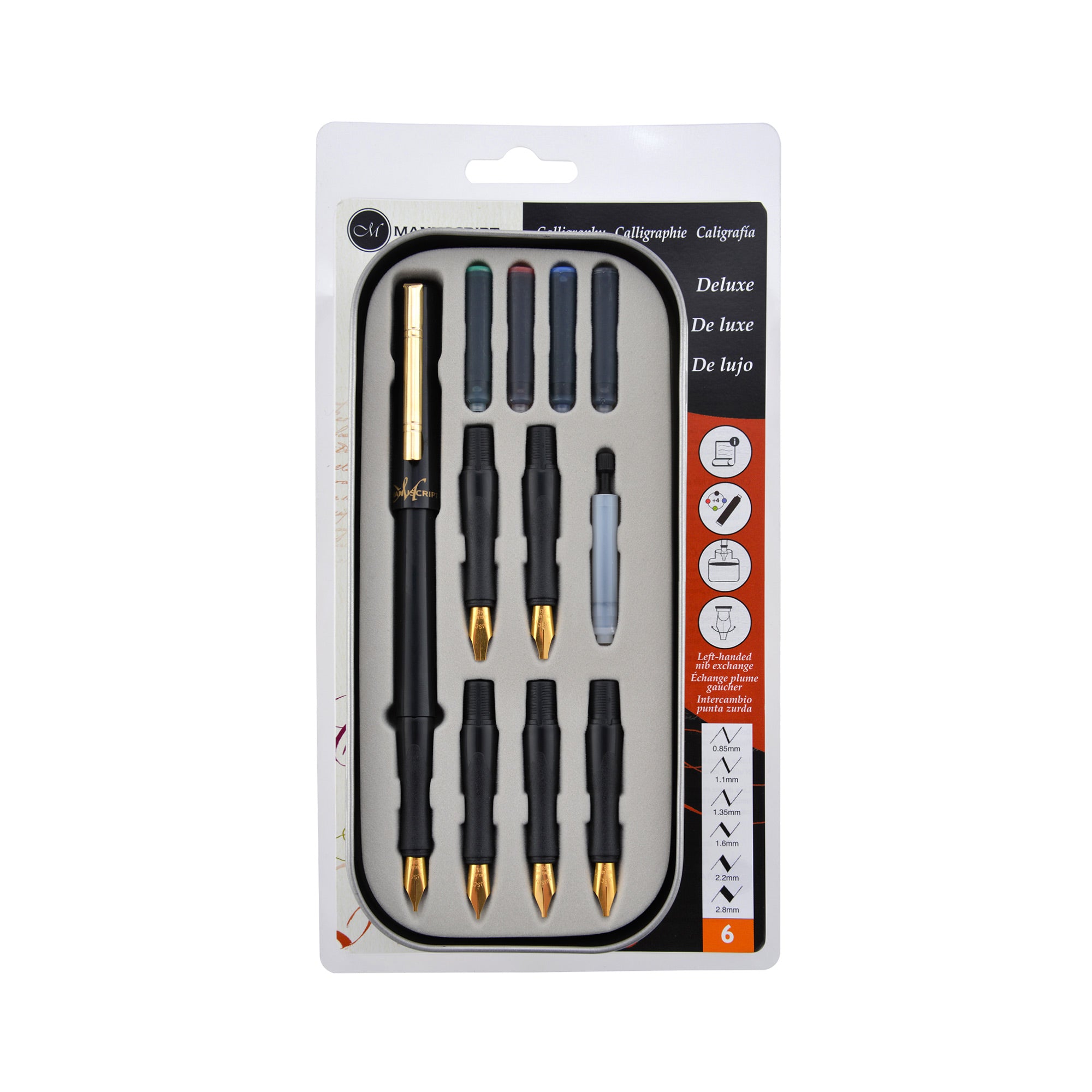 Deluxe Calligraphy Fountain 6 Pen Set &VerticalLine; DeSerres