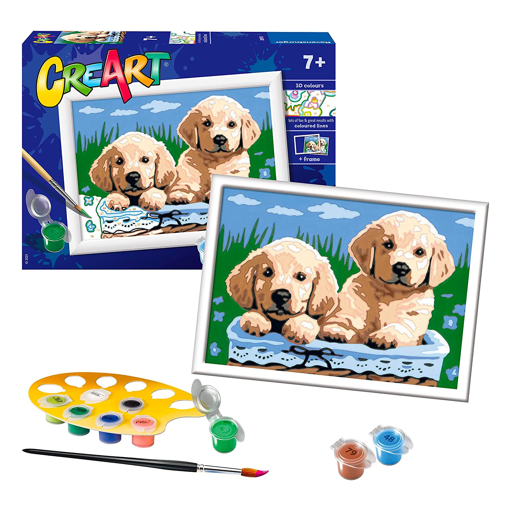 CreArt Kids Paint by Number Kit - Cute Puppies &VerticalLine; DeSerres