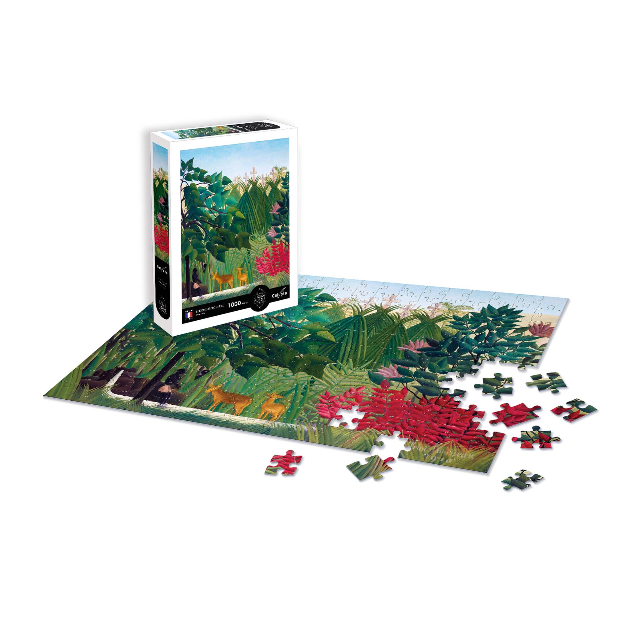 1,000-Piece Puzzle - "The Waterfall, Henri Rousseau" &VerticalLine ...