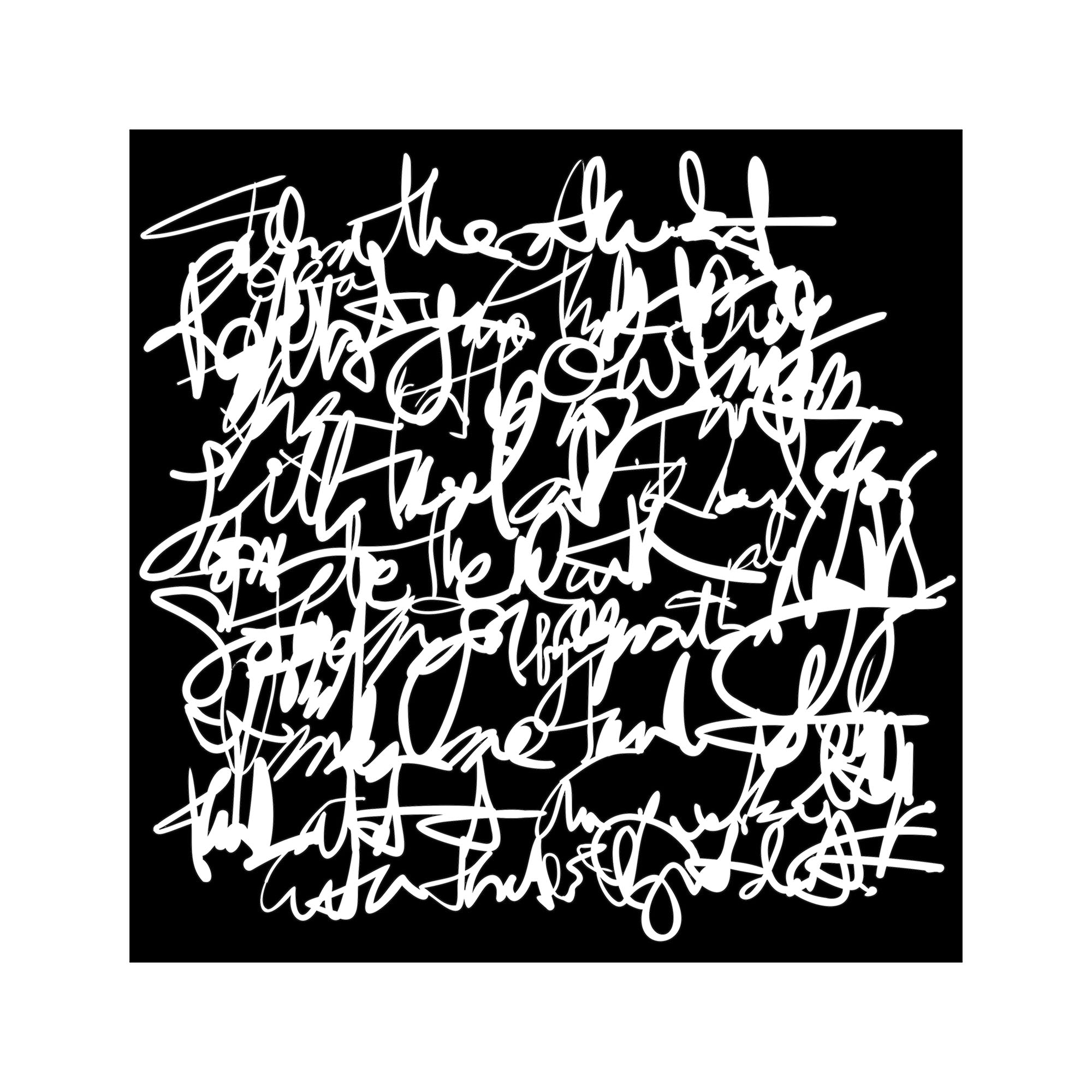 Mixed Media Stencil - Messy Writing, 6 x 6 in &VerticalLine; DeSerres