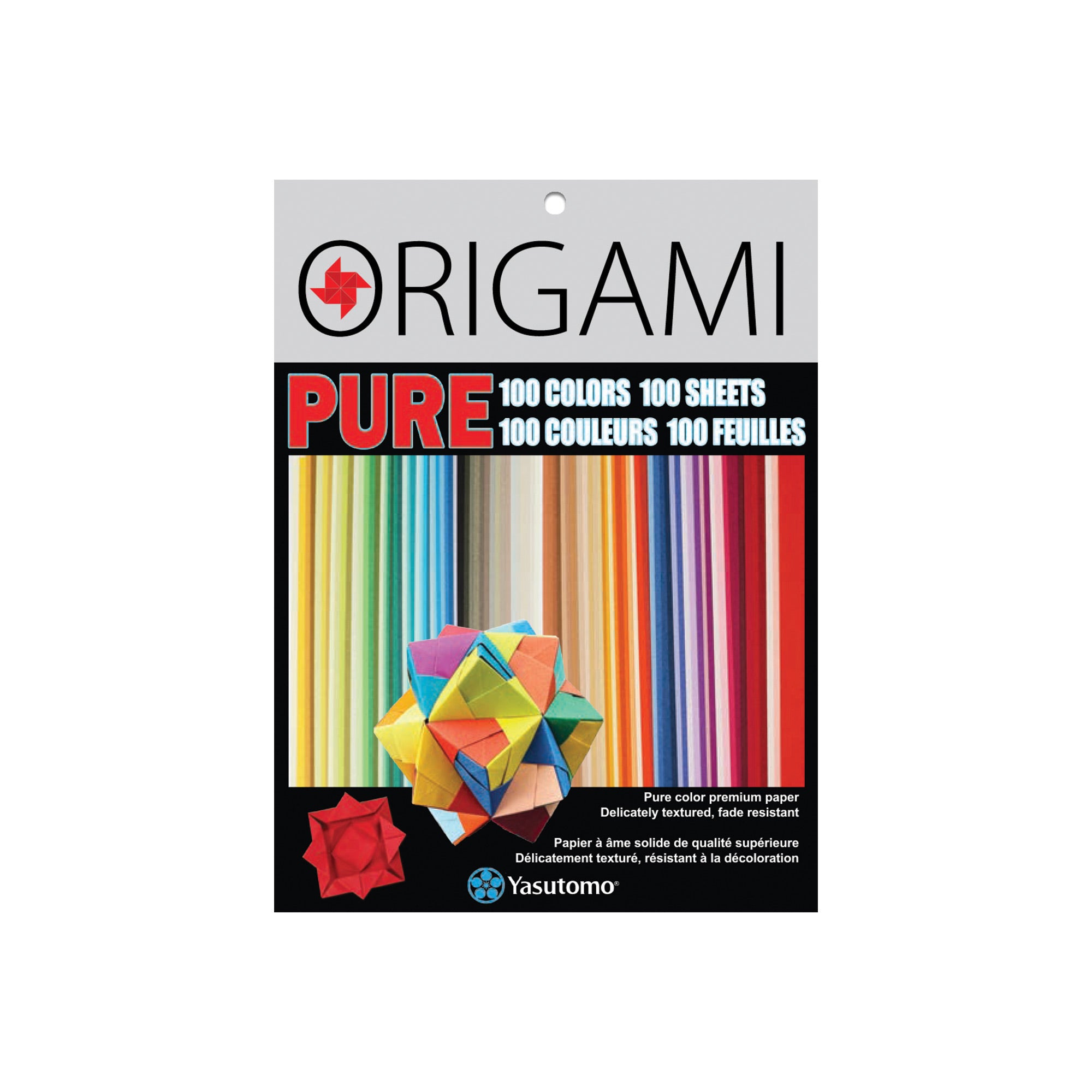 PURE Colour Origami Paper - 100 Sheets, Assorted Colours &VerticalLine ...