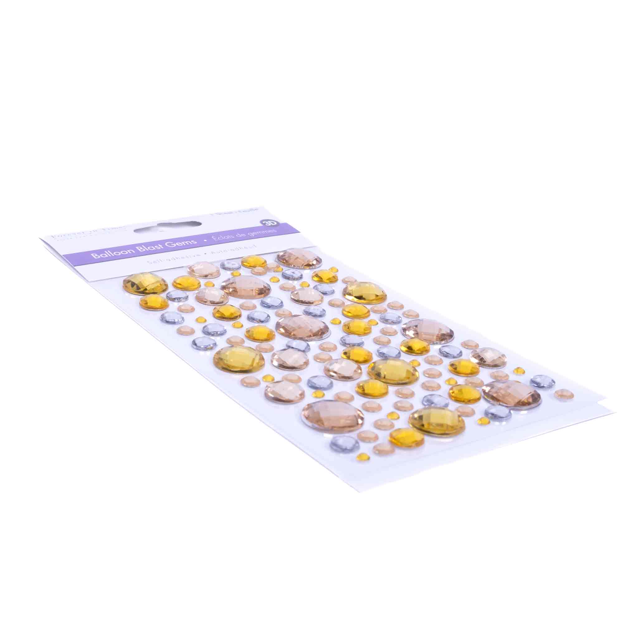 Round Gem Stickers - Gold &VerticalLine; DeSerres