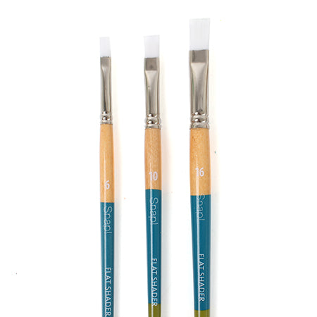 Snap! Paintbrush – Flat Shader, White Synthetic &VerticalLine; DeSerres
