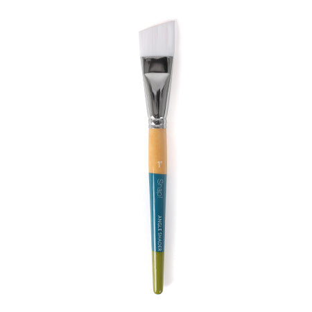 Snap! Paintbrush – Bright, White Synthetic, Long Handle &VerticalLine ...