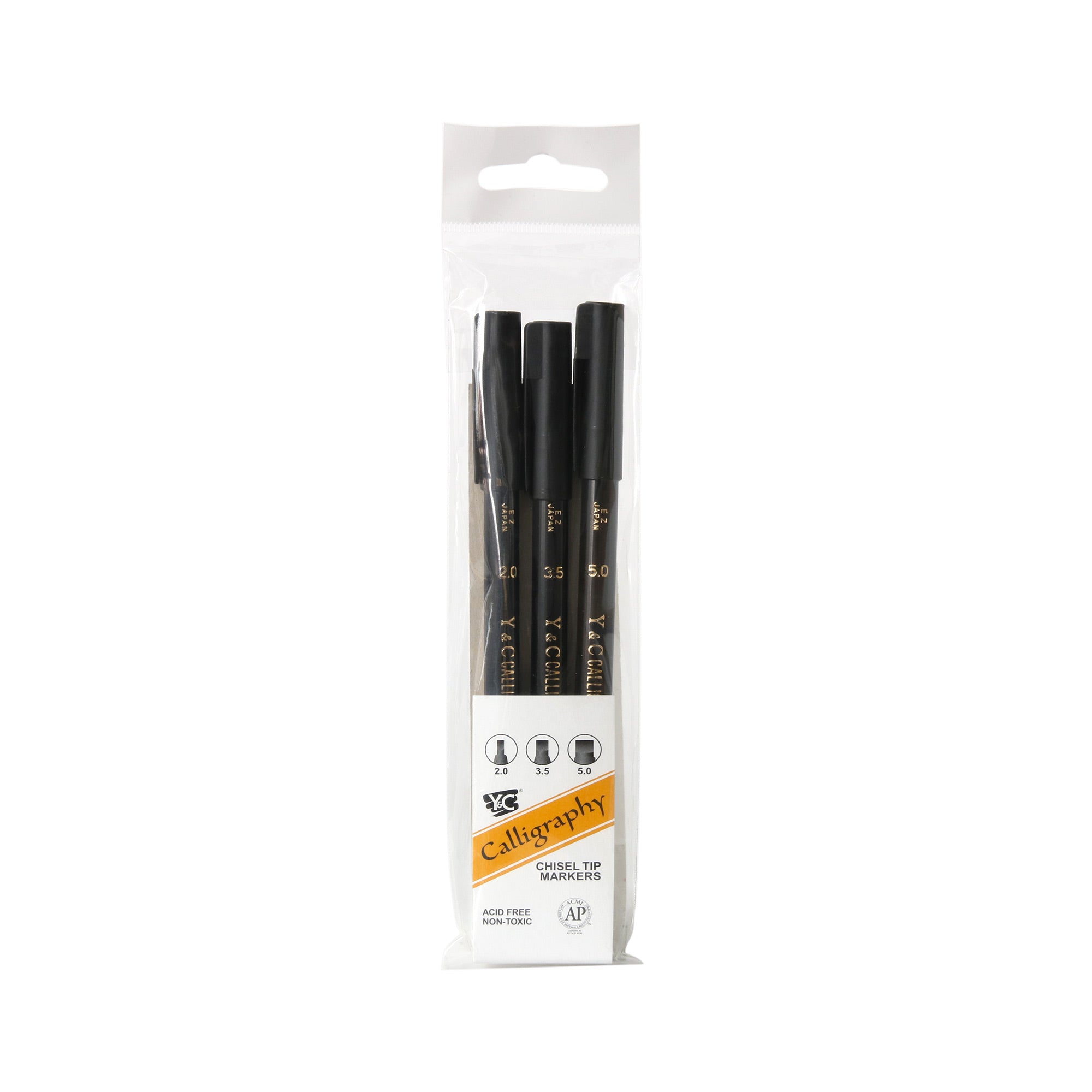 Pack of 3 calligraphy markers – Black, 3.5 mm &VerticalLine; DeSerres